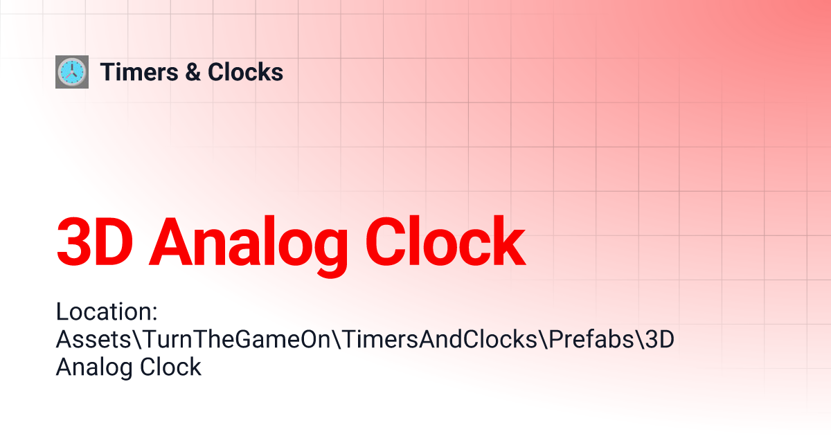 3D Analog Clock | Timers & Clocks